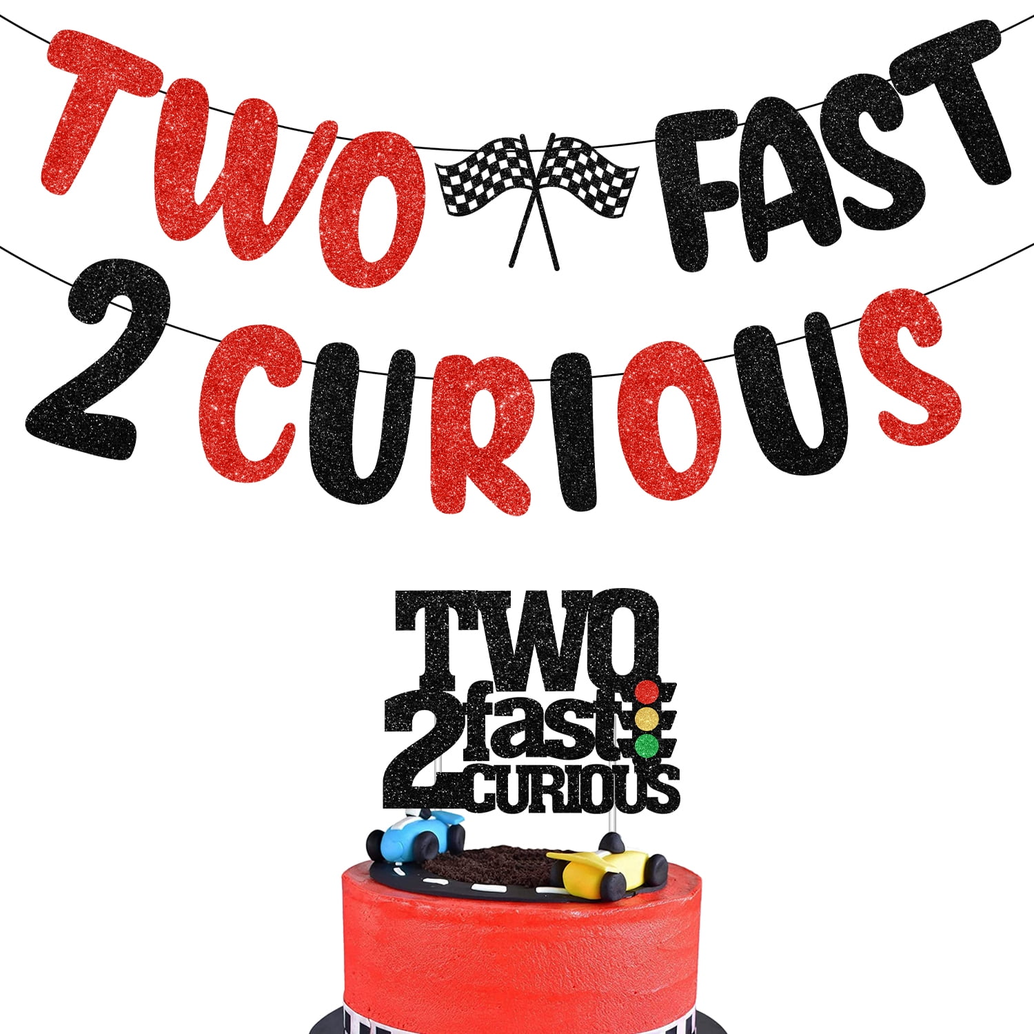 Kids Theme Decor - 'TWO FAST 2 CURIOUS' 2nd Birthday Race Car Party ...