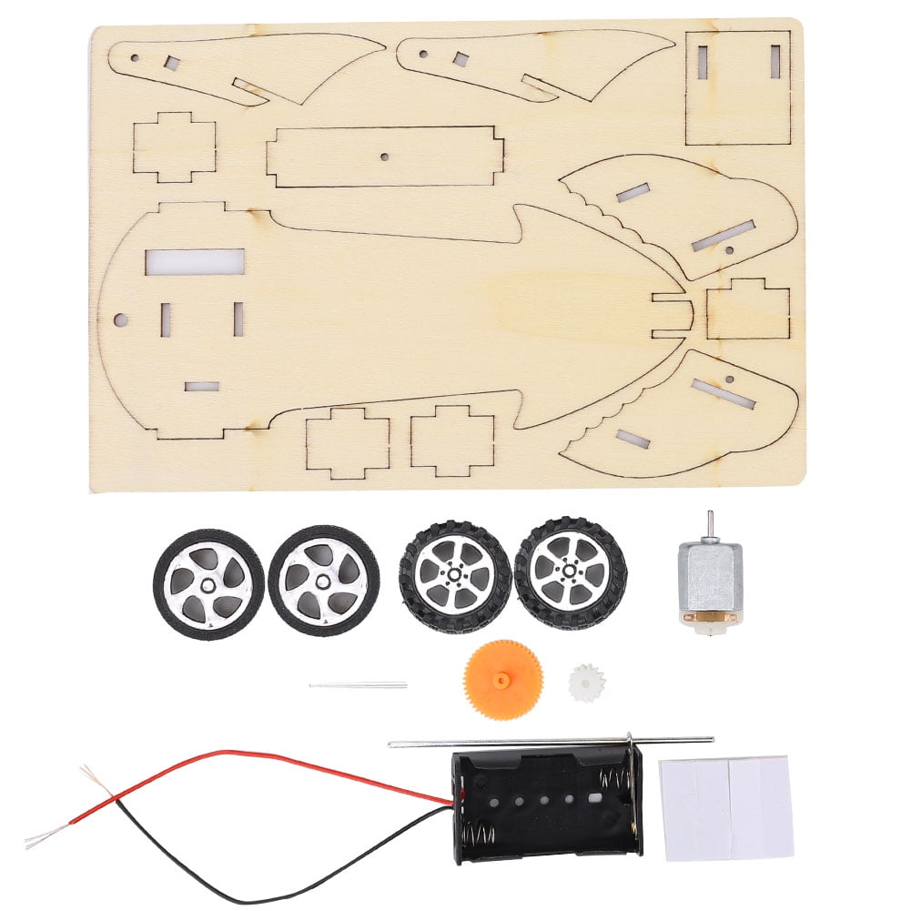 Race Car Assembly Kit Manual DIY Wooden Car Set 1.5V Children ...