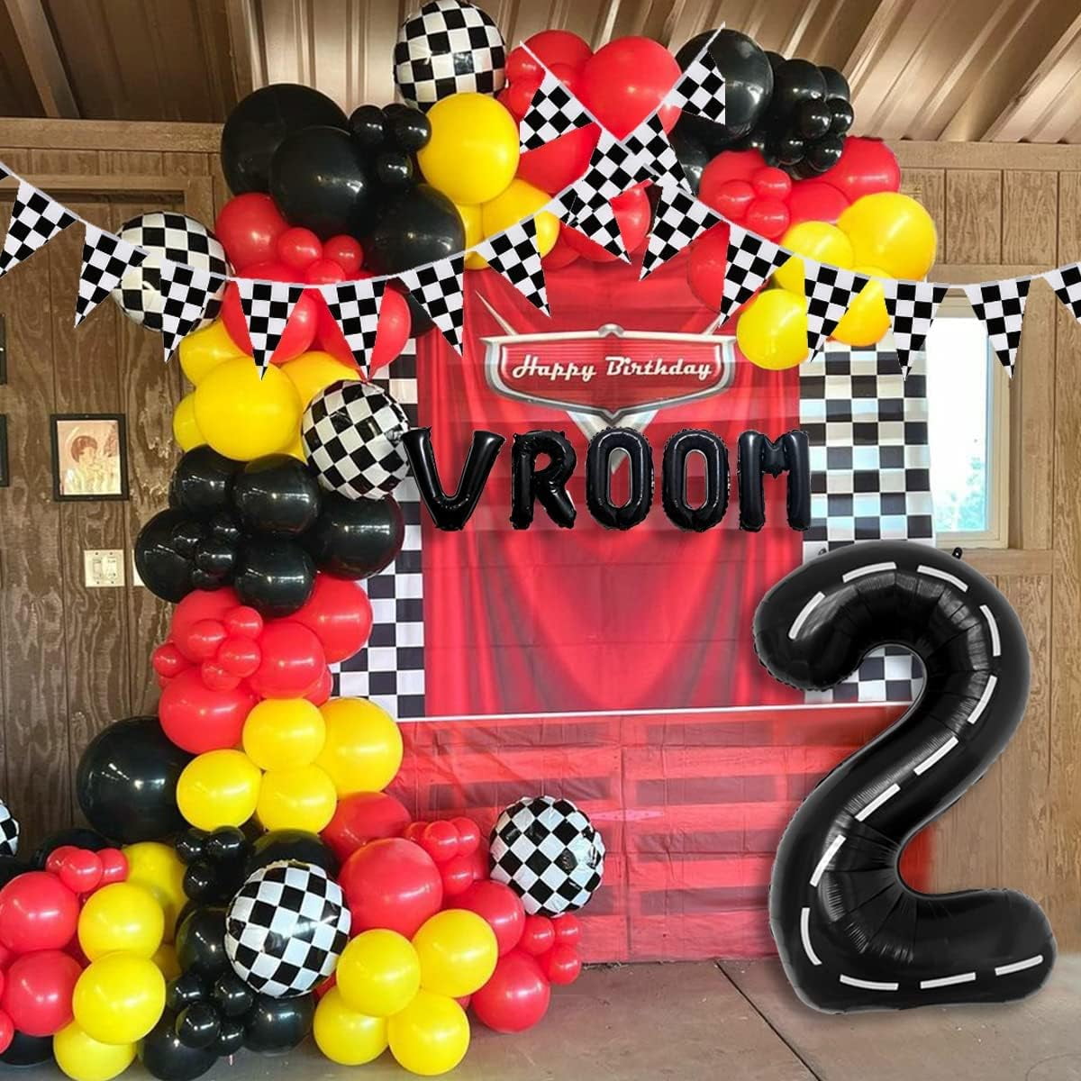 Race Car Balloon Birthday Party Supplies Decorations for Boys - Racing ...