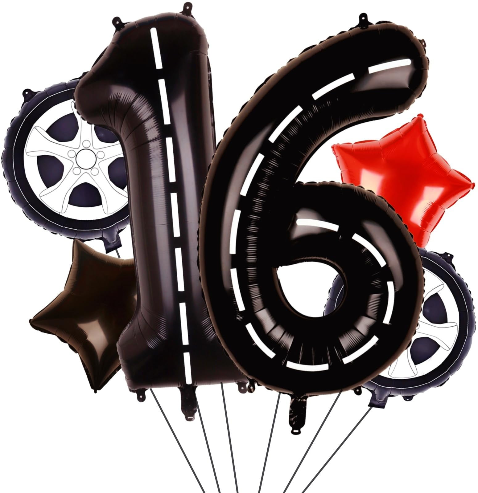 Race Car Balloons Tire SSF20 Balloons Racetrack Number Balloon, 16th ...