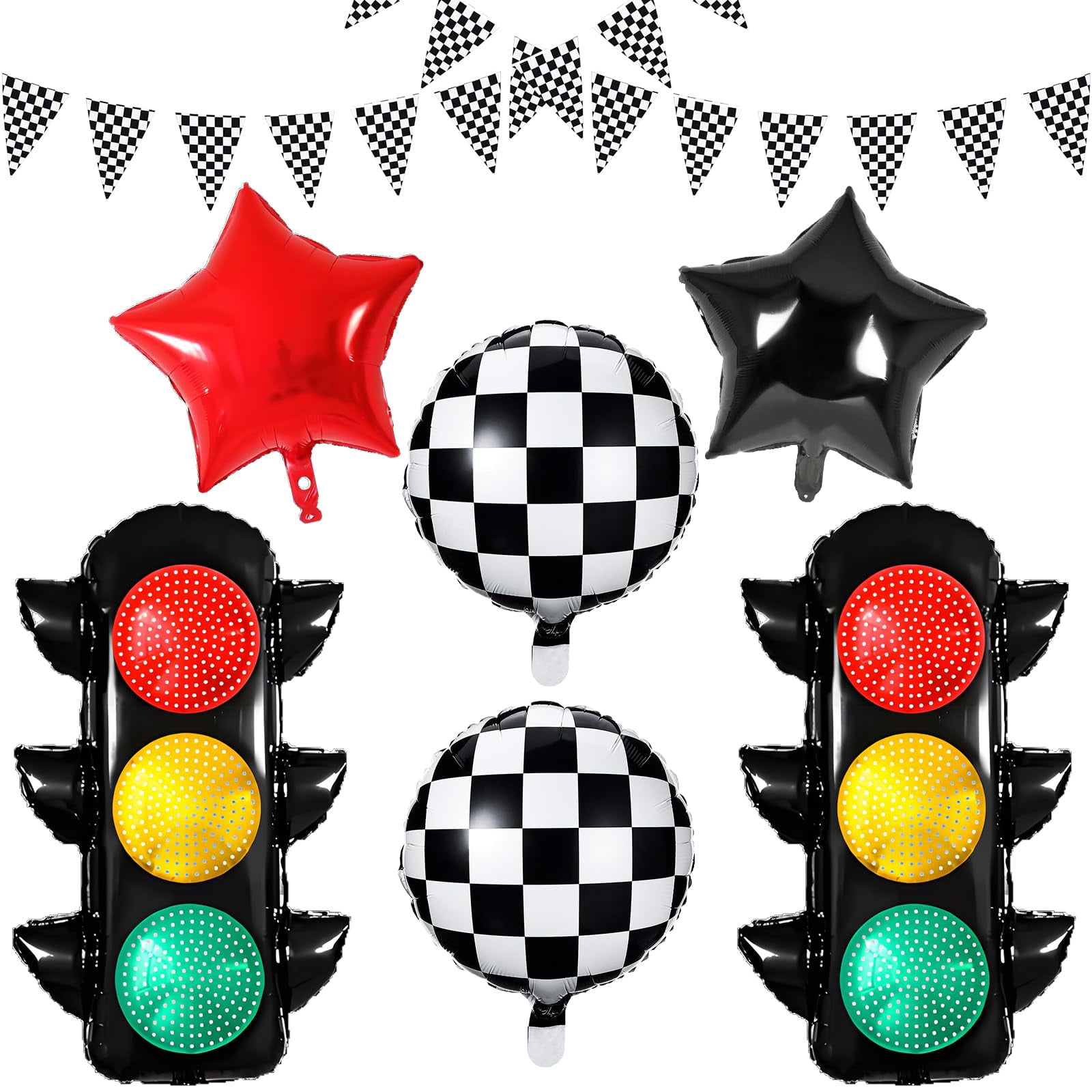 Race Car Birthday Party Decorations with Traffic Light Balloons ...