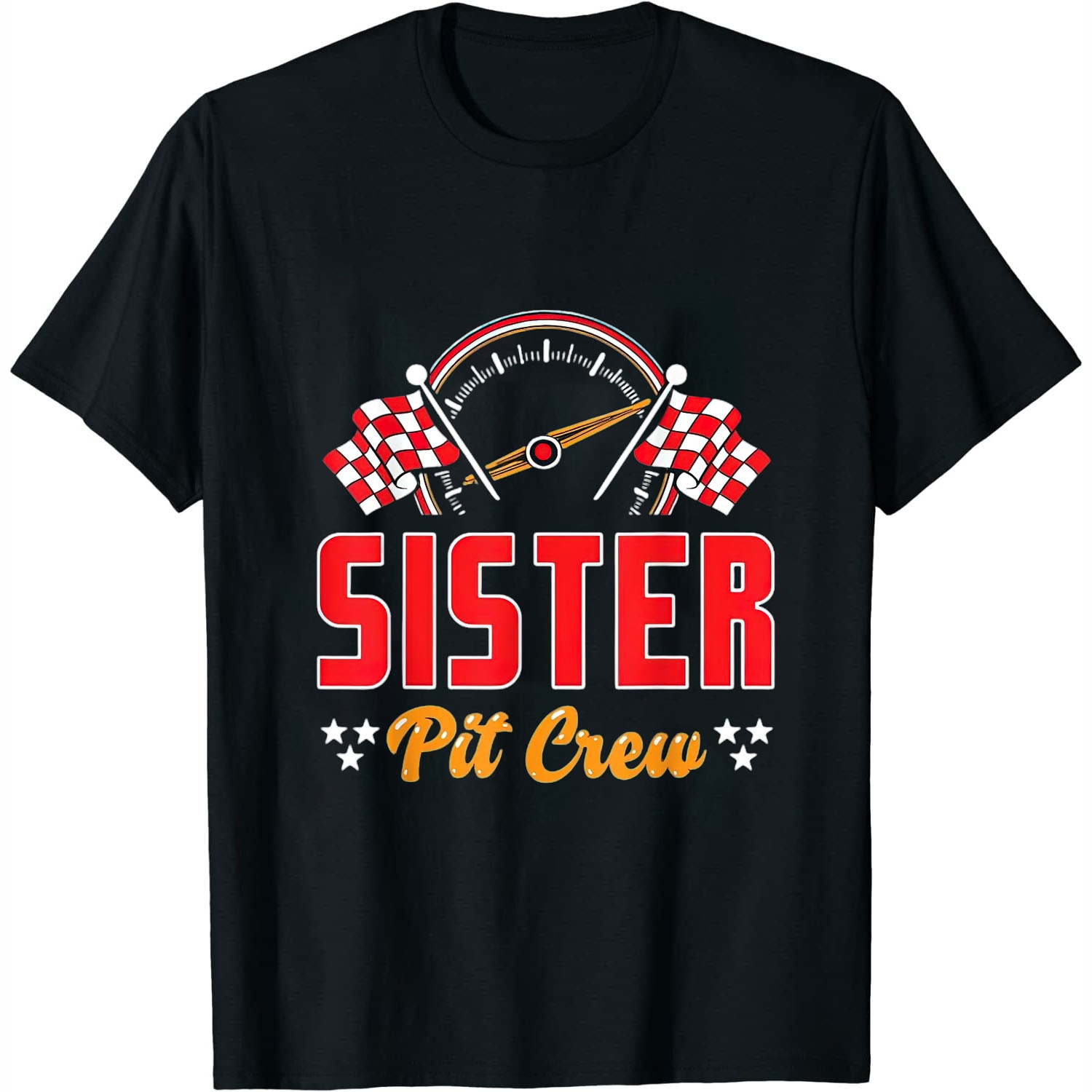 Race Car Birthday Party Matching Family Sister Pit Crew Womens T-Shirt ...