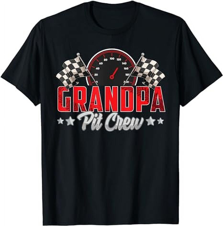 Race Car Birthday Party Racing Family Grandpa Pit Crew T-Shirt ...