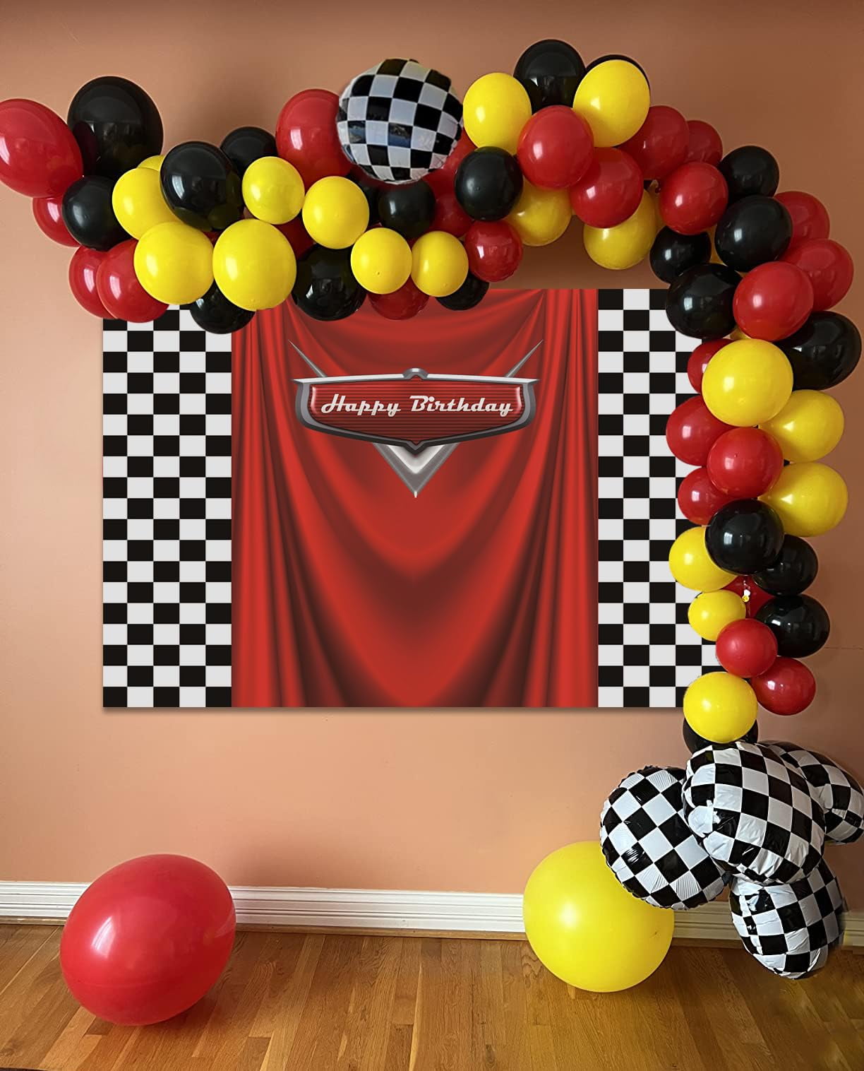 Race Car Birthday Party Supplies 128pcs KKS1 Balloons Arch Garland Kit ...