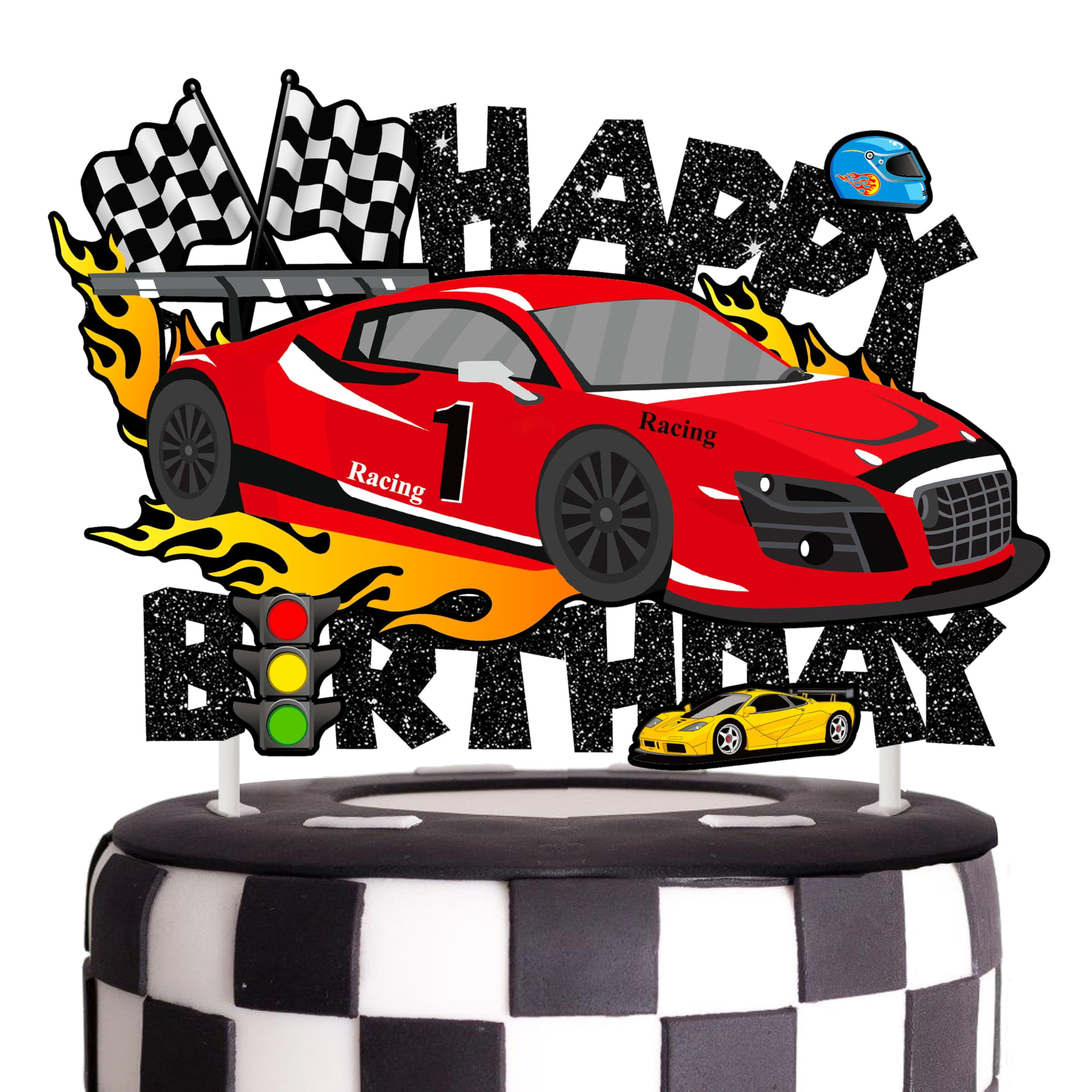 Race Car Cake Topper for Racing RST1 Themed Birthday Party Decoration ...