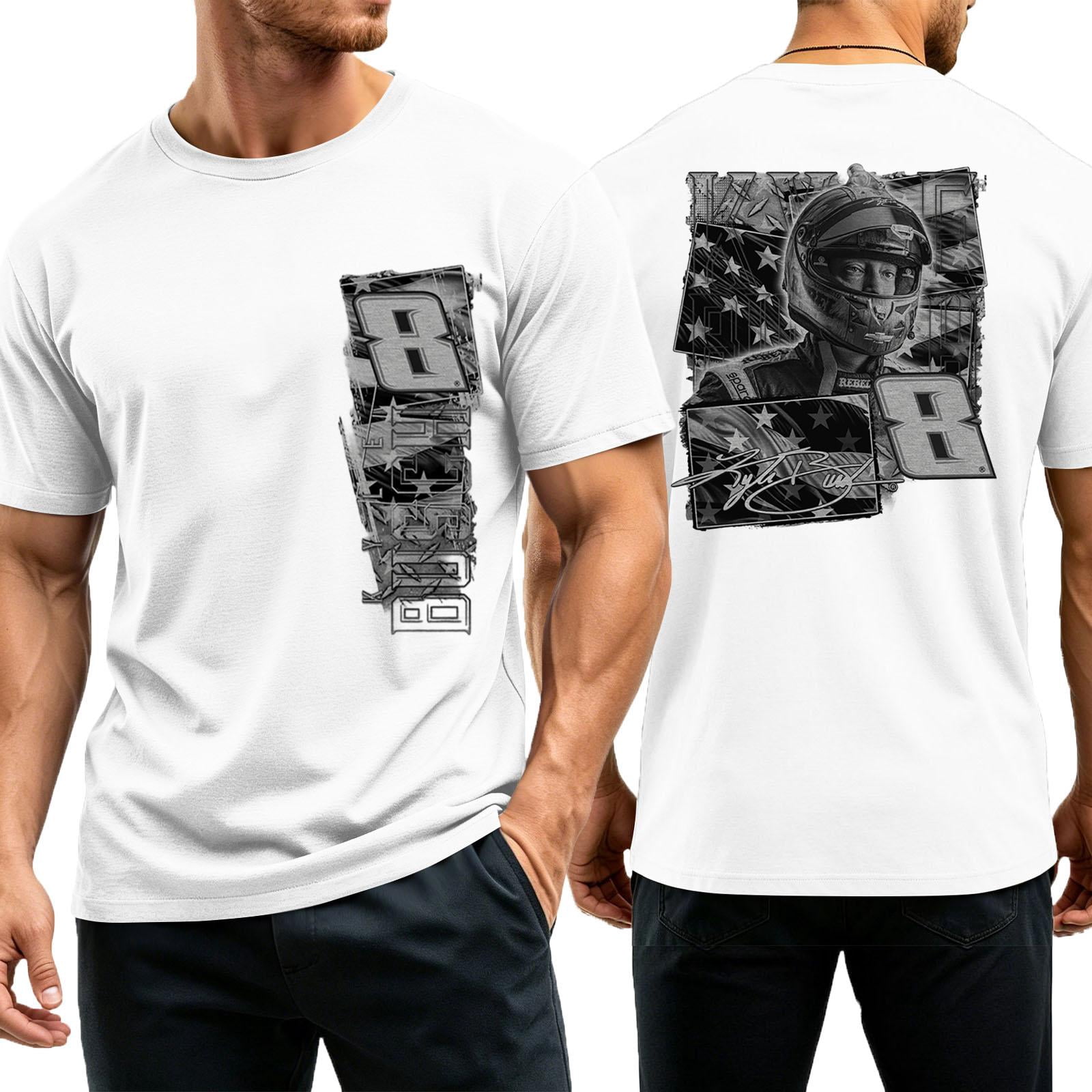 Race Car Checkered Flag Graphic Tee Number 8 Kyle Memorial Legend ...