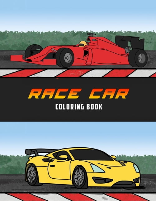 Race Car Coloring Book (Paperback) - Walmart.com