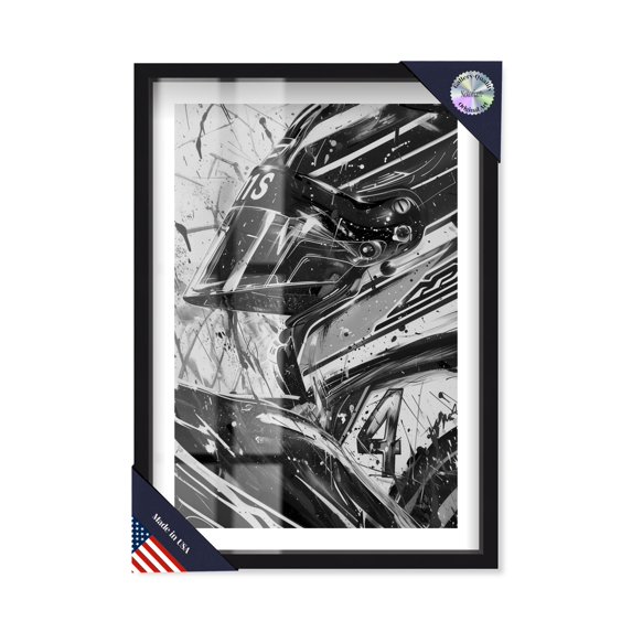 Race Car Driver Shadowbox Print Sports Framed Prints by Notoriart ...