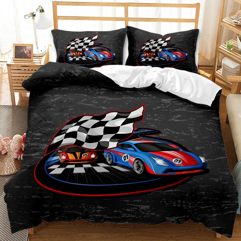 Race Car Extreme Sports Cool Car Sports Bedding Set Boys Twin Size ...