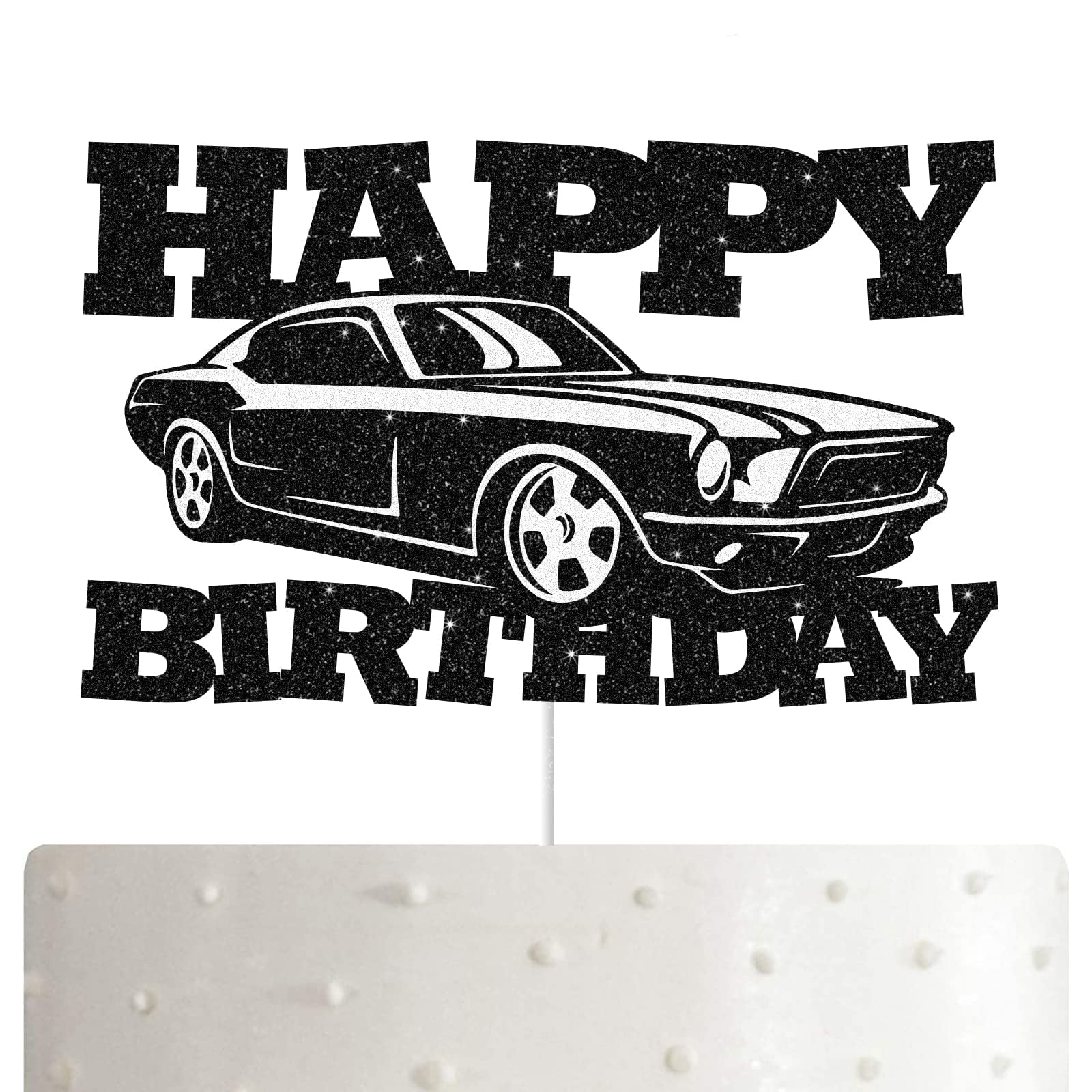 Race Car HappyTRDN Birthday Cake Topper for Boys Men Cars Cake ...