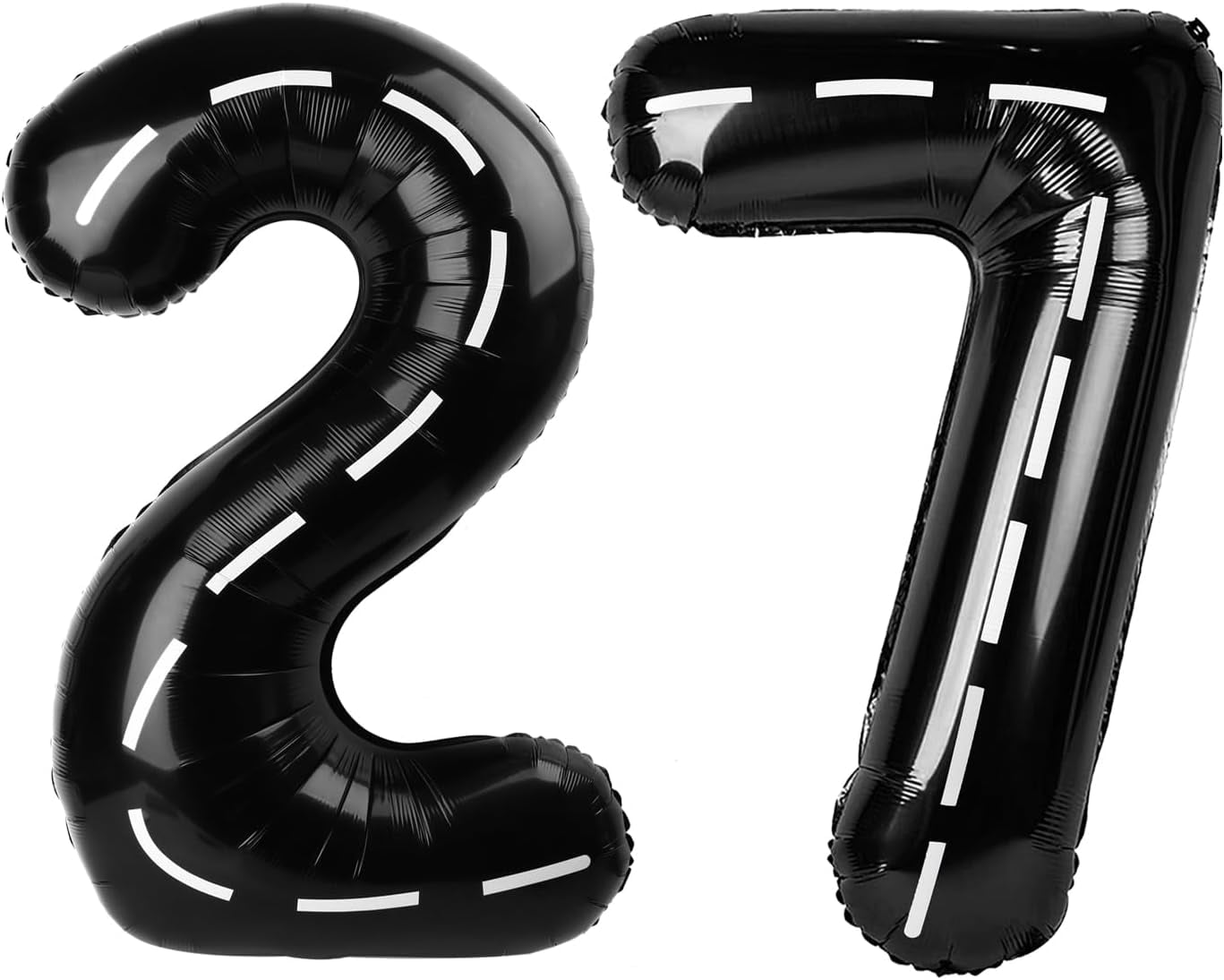 Race Car Number 27 Balloon 40 inch, Black 27 Number Balloons, 27th ...