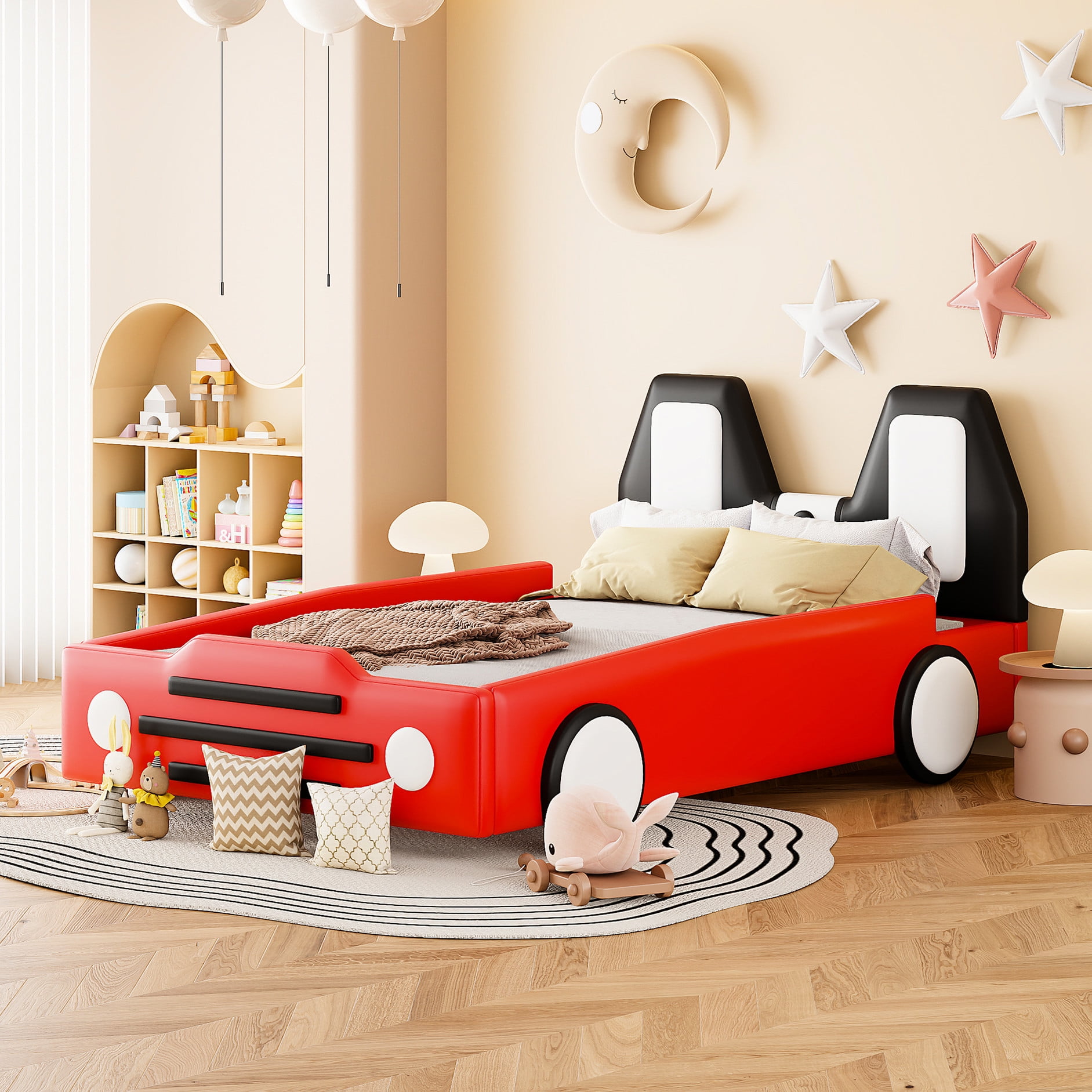 Race Car-Shaped Bed / Comfort and Safety / Easy to Set Up - Walmart.com