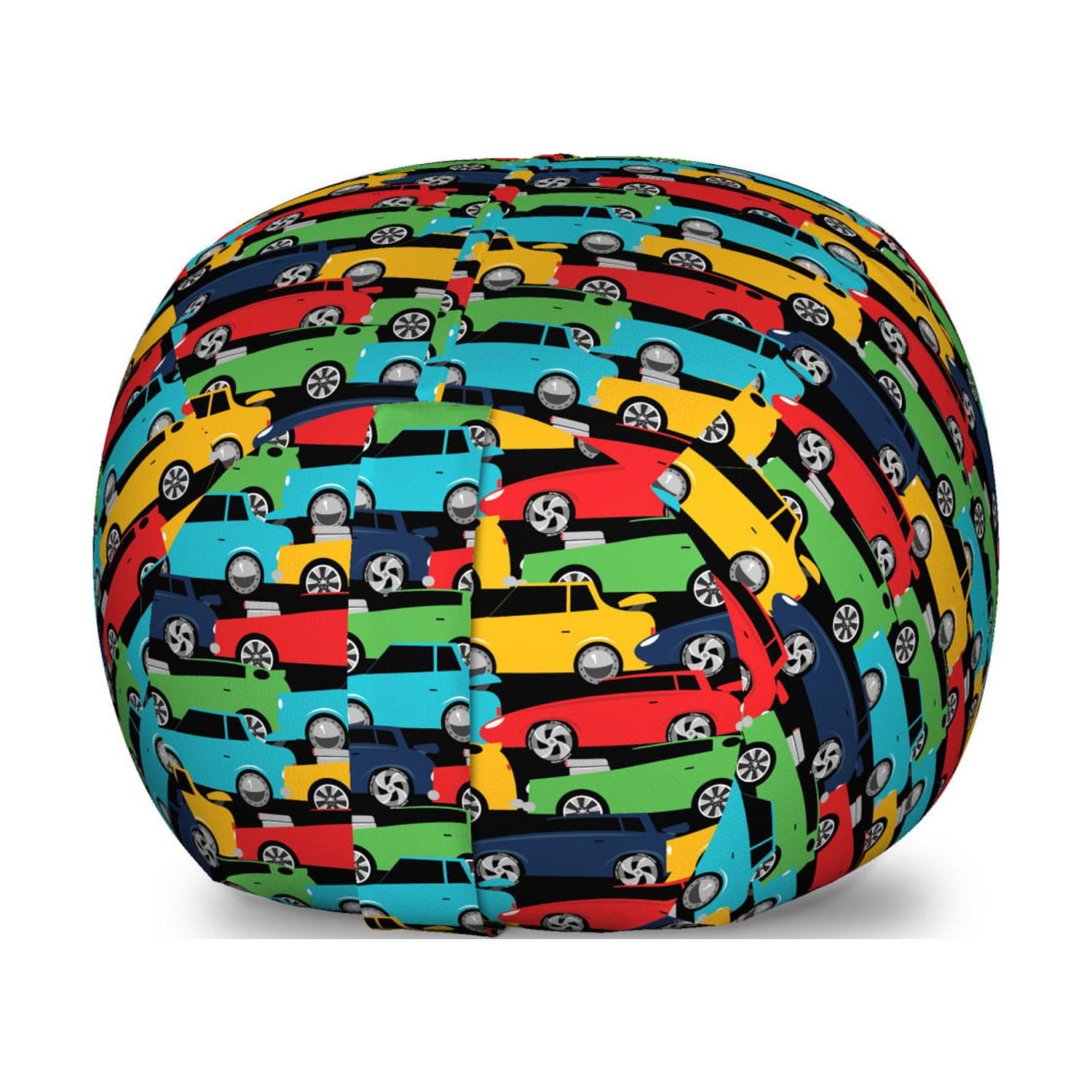 Race Car Storage Toy Bag Chair, Continuing Repeated Layout of Colorful ...