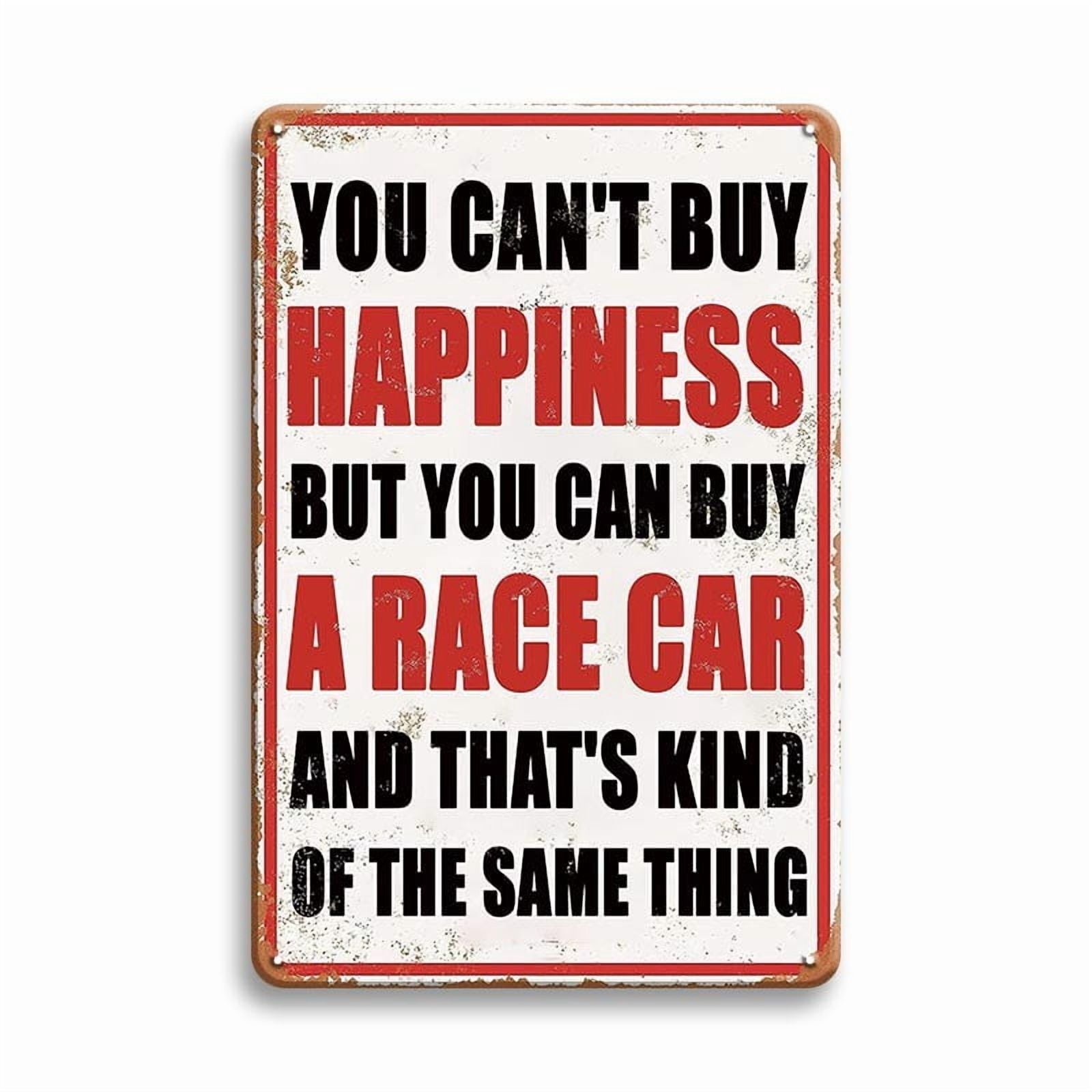 [Race Car Tin Sign] 1pc Tin Sign | You Can't Buy Happiness But You Can ...