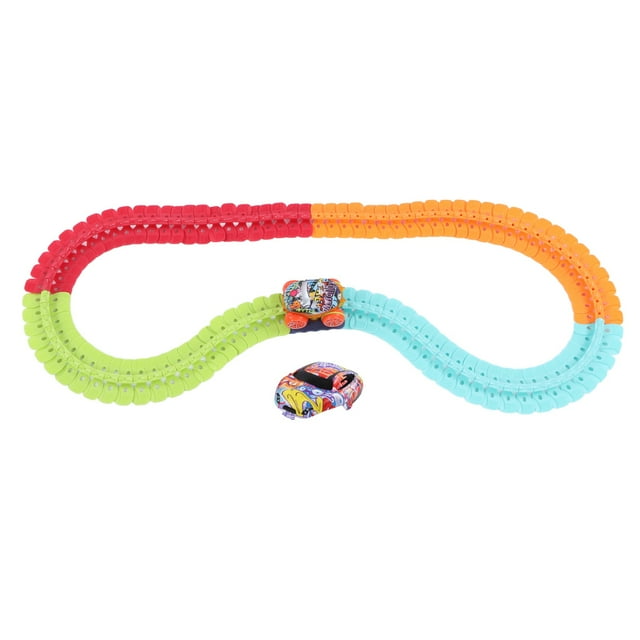 Race Car Track Set Glow In Dark Changeable Flexible Soft Race Car Track ...