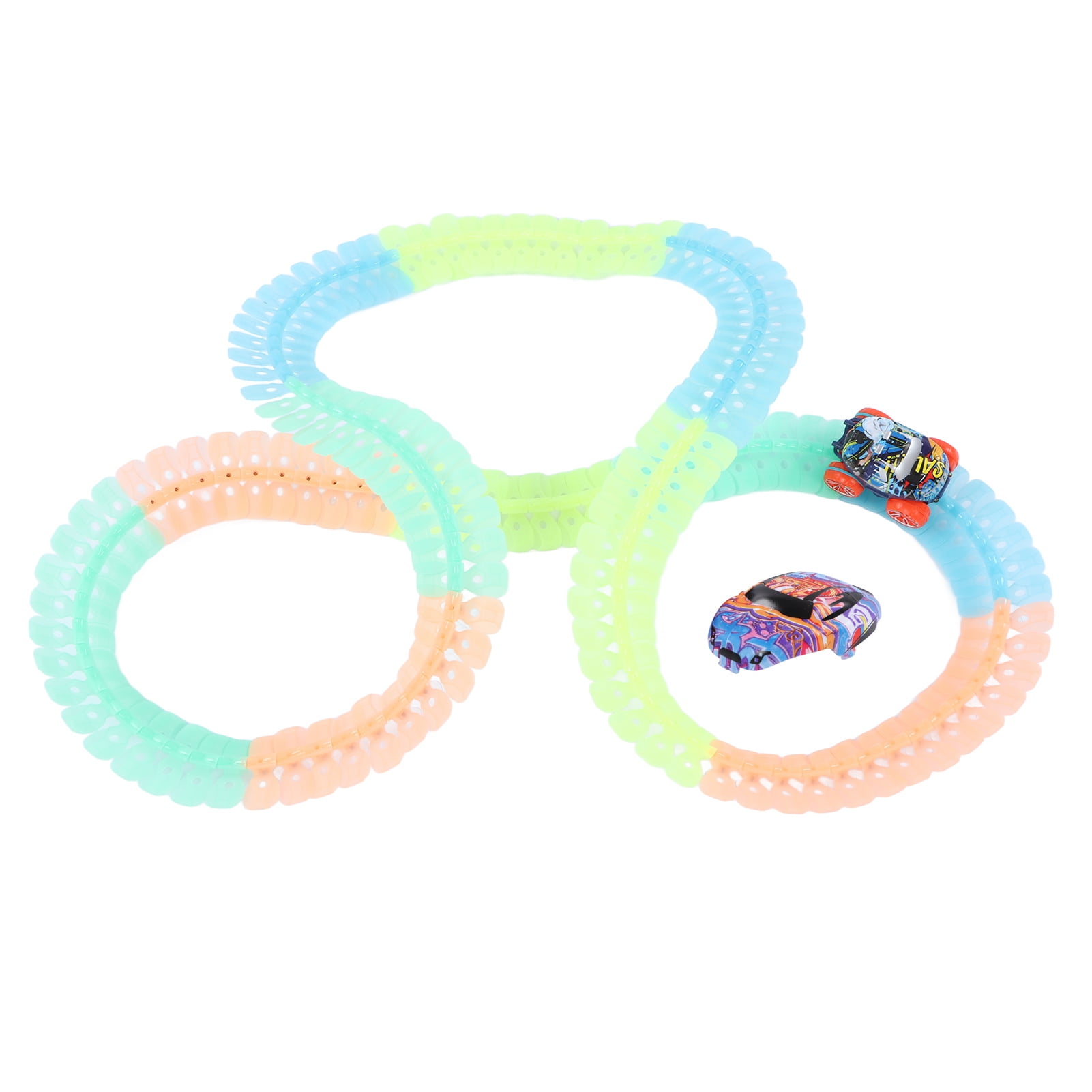 Race Car Track Set Glow In Dark Changeable Flexible Soft Race Car Track ...