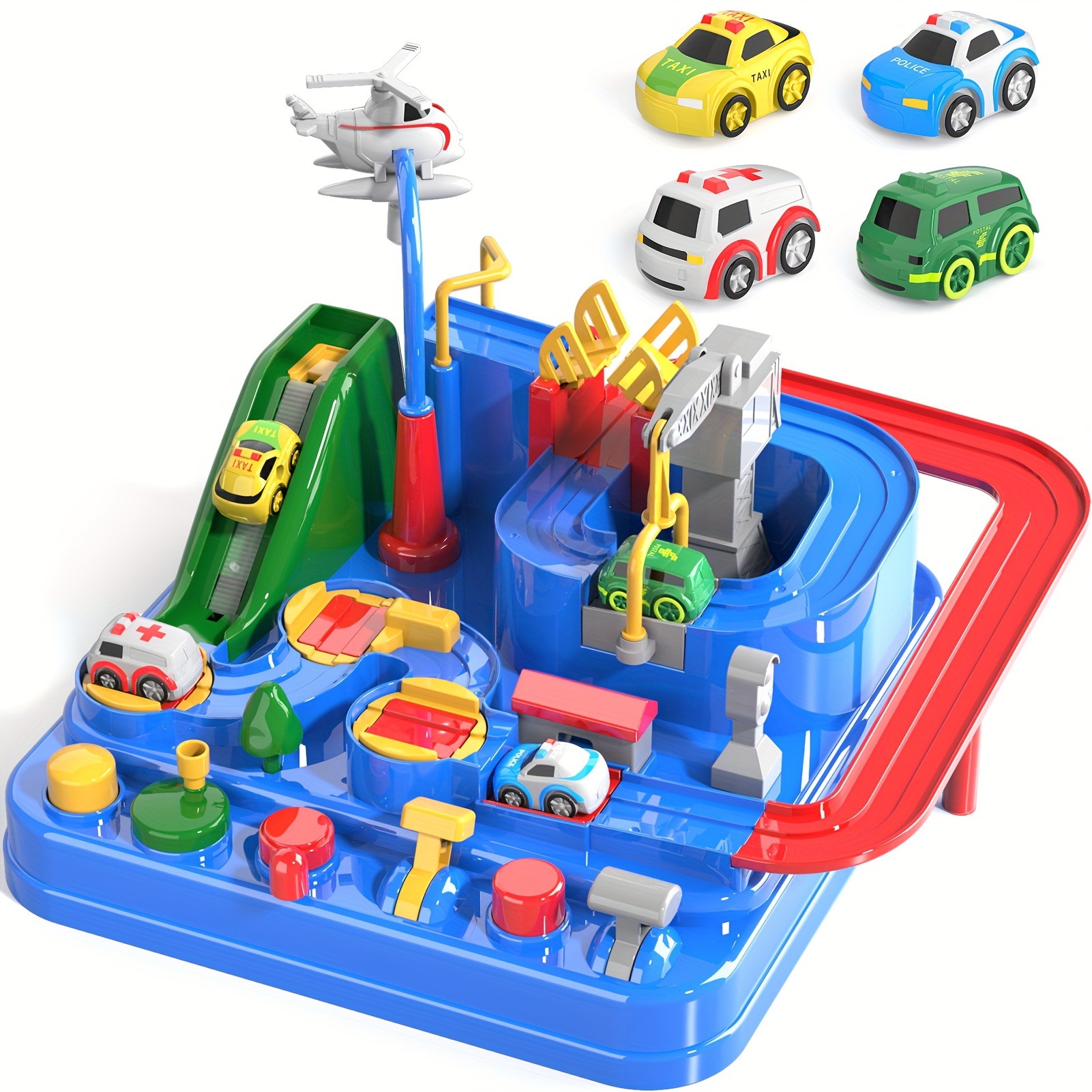 Race Car Tracks Toys for Boys, Car Rescue Adventure Toys Toys for 3 4 5 ...