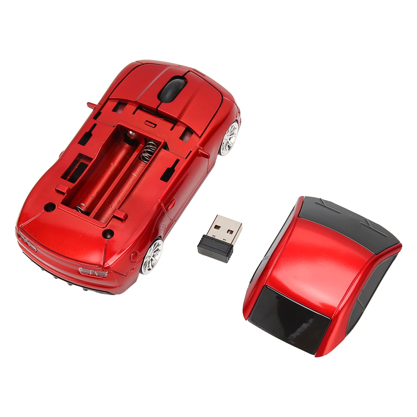 Race Car Wireless Mouse Sports Car Computer Mouse 2.4 GHz LED Light ...