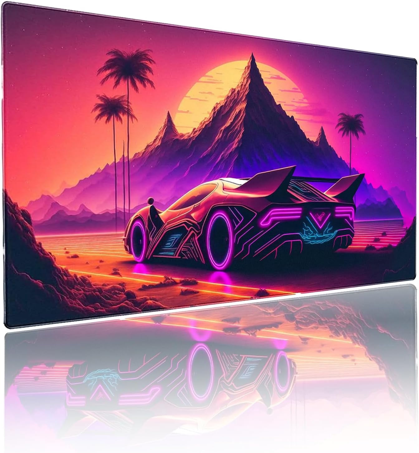 Race Car XXL Extended Mouse Pad Purple Non-Slip Rubber Desk Pads Large ...
