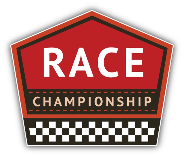 Race Championship Vintage Badge Car Sticker Phone Decal Water Bottle ...