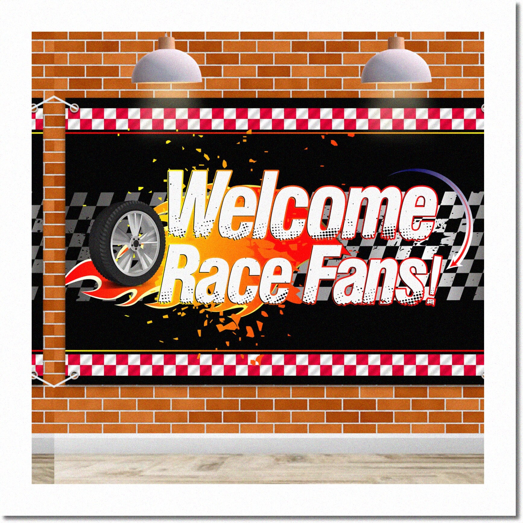 Race Day Celebration Backdrop - 6x4ft Racing Car Birthday Decorations ...