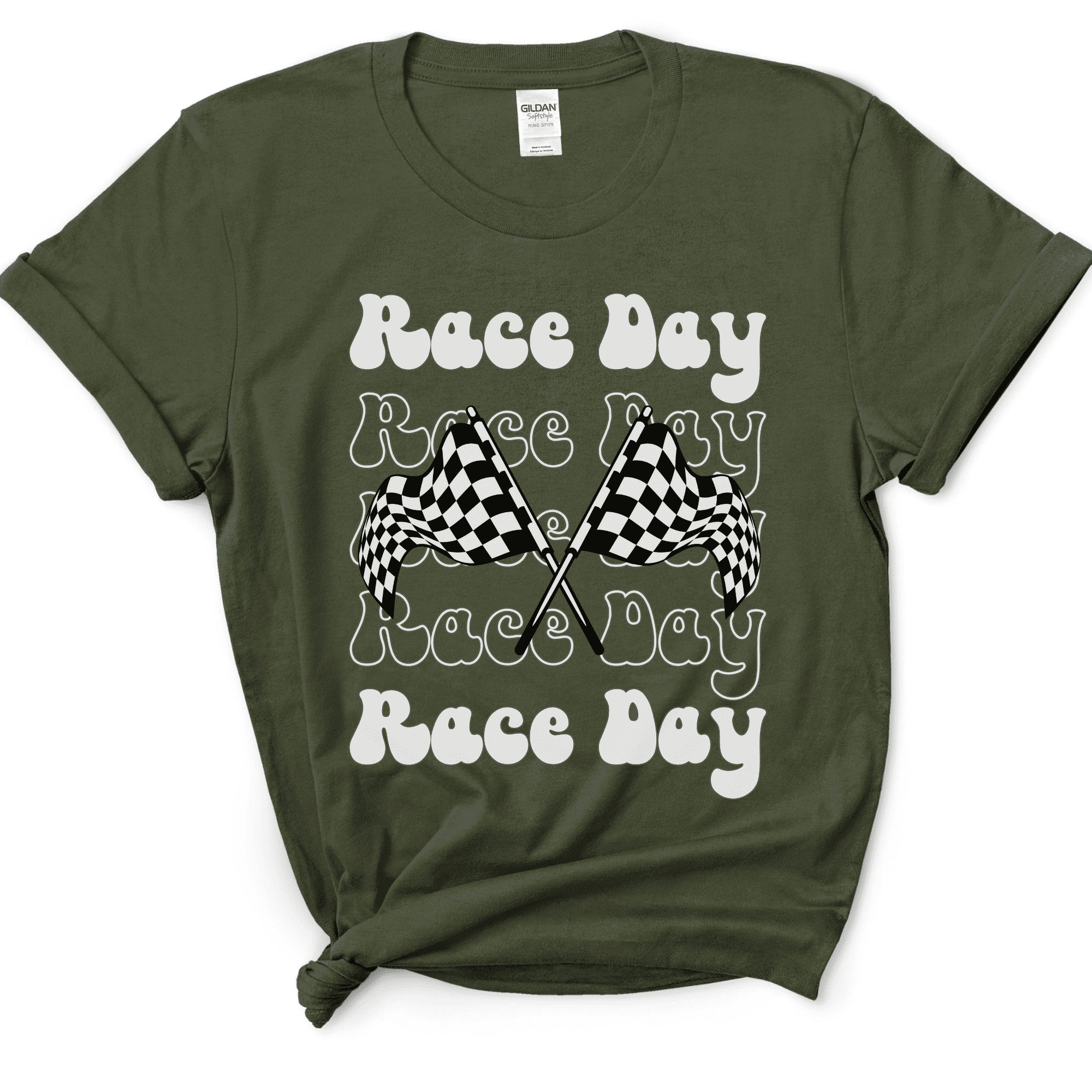 Race Day Shirt, Dirt Track Racing, Checkered Flag Drag Racing Men or ...