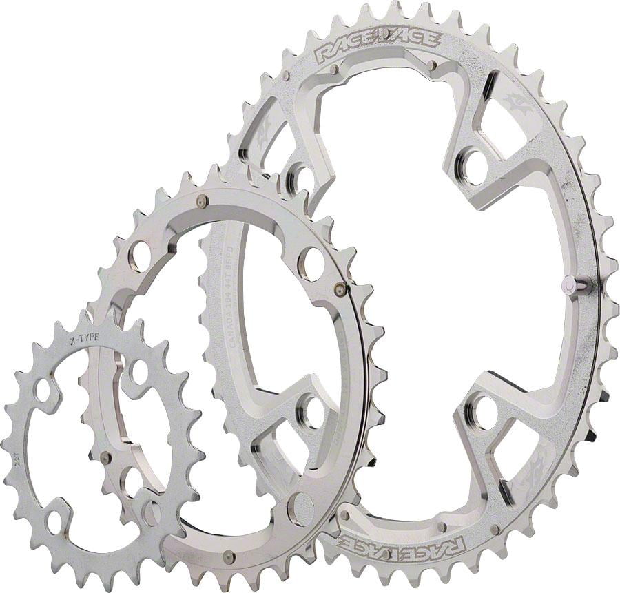 Race Face 9-Speed Race Chainring Set, 64mm x 104mm 22/32/44 Silver ...