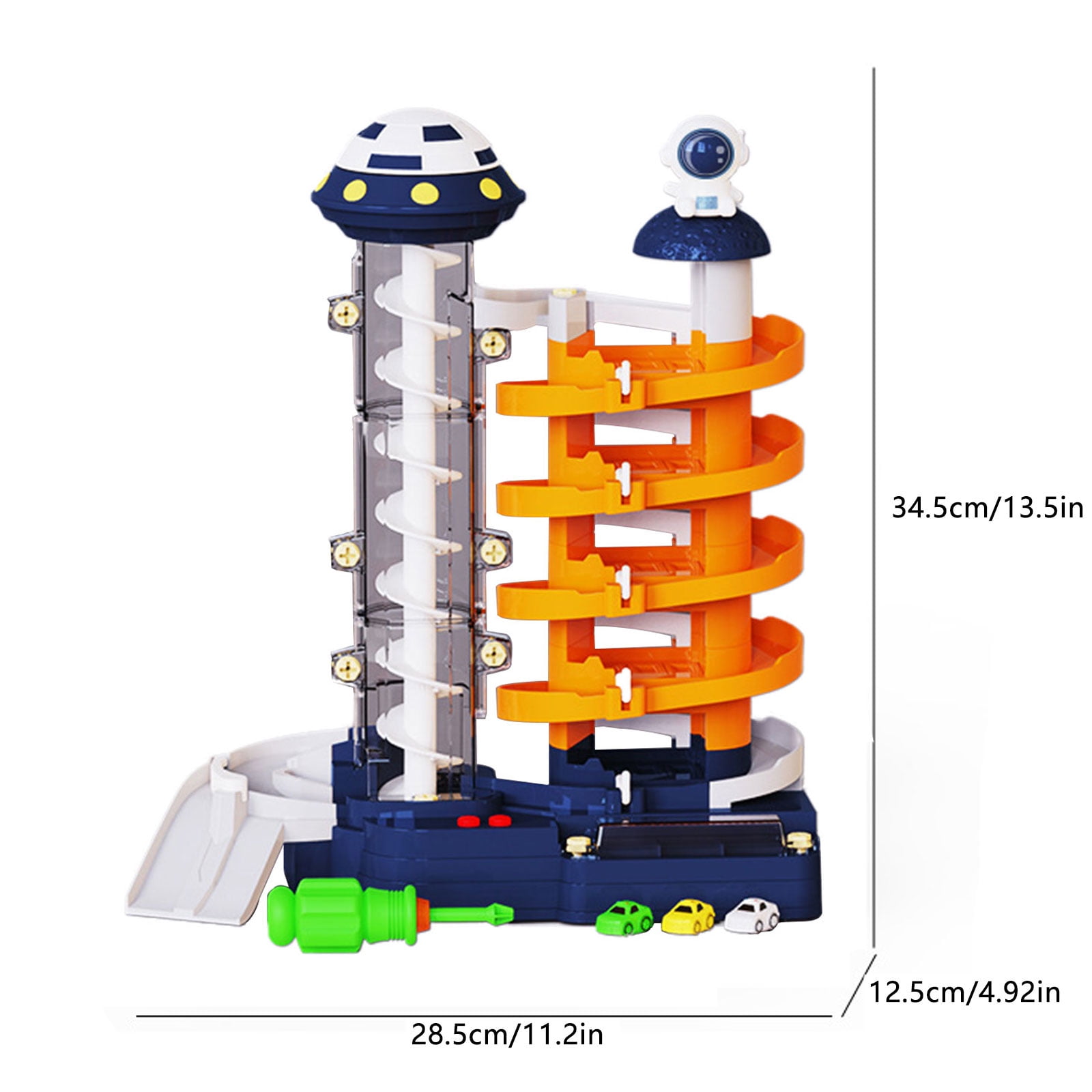 Race Track for Boys Age 4-7, Seven-Story Car Ramp Toy Set with Elevator ...