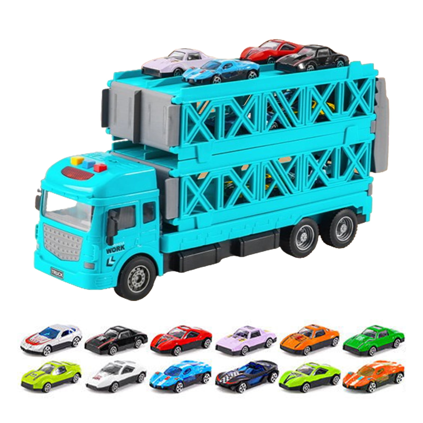 Race Track Launcher Toy Car Friction-driven Mega Truck Toy with ...