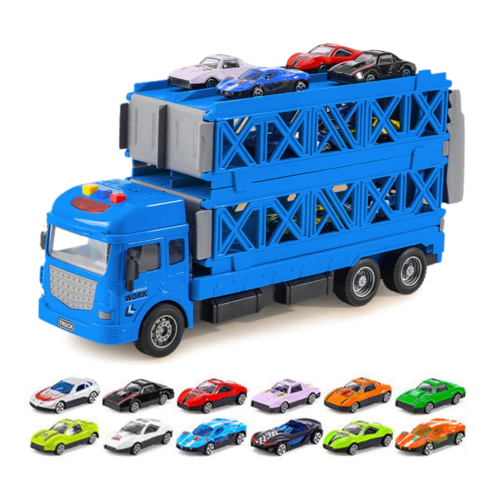 Race Track Launcher Toy Car Friction-driven Mega Truck Toy with ...