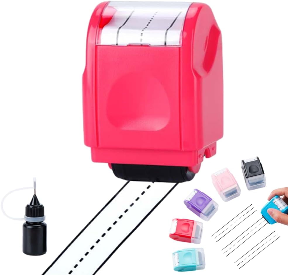 Line Roller Stamp Handwriting Lines Stamp Roller - Self-Inking Practice ...