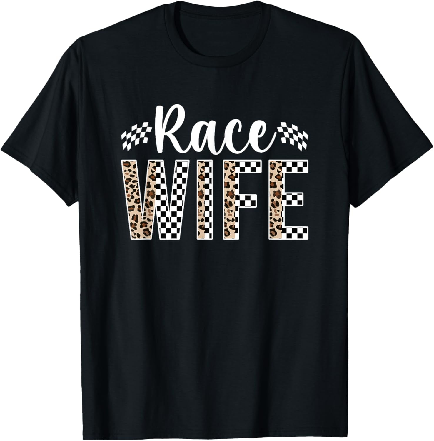 Race Wife Leopard Racing Wife Of A Racer Wife T-Shirt - Walmart.com