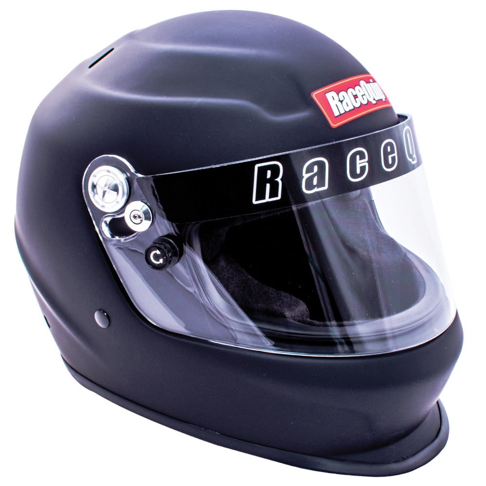 RaceQuip Pro Youth Racing Helmet, SFI 24.1 Flat Black, Nomex Interior ...