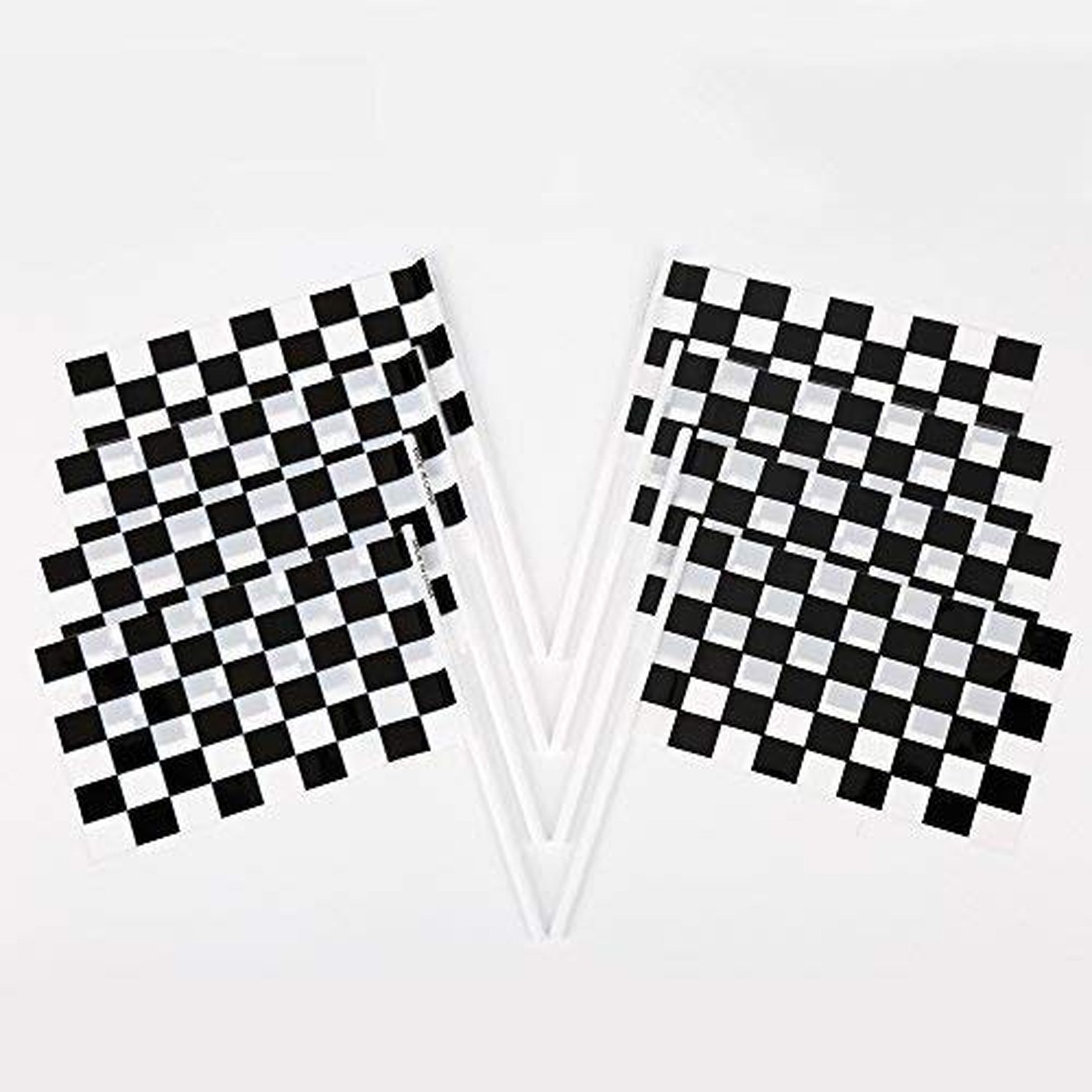 RaceReady Checkered Flags - Set the pace with our 72-piece black and ...