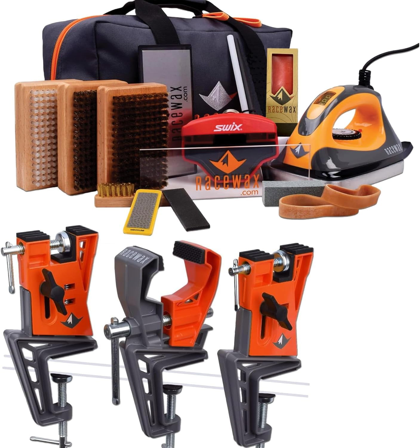 RaceWax Digital Elite Ski Wax Tuning Kit + All Metal World Cup Ski Vise - (ZS-7967) - Walmart.com