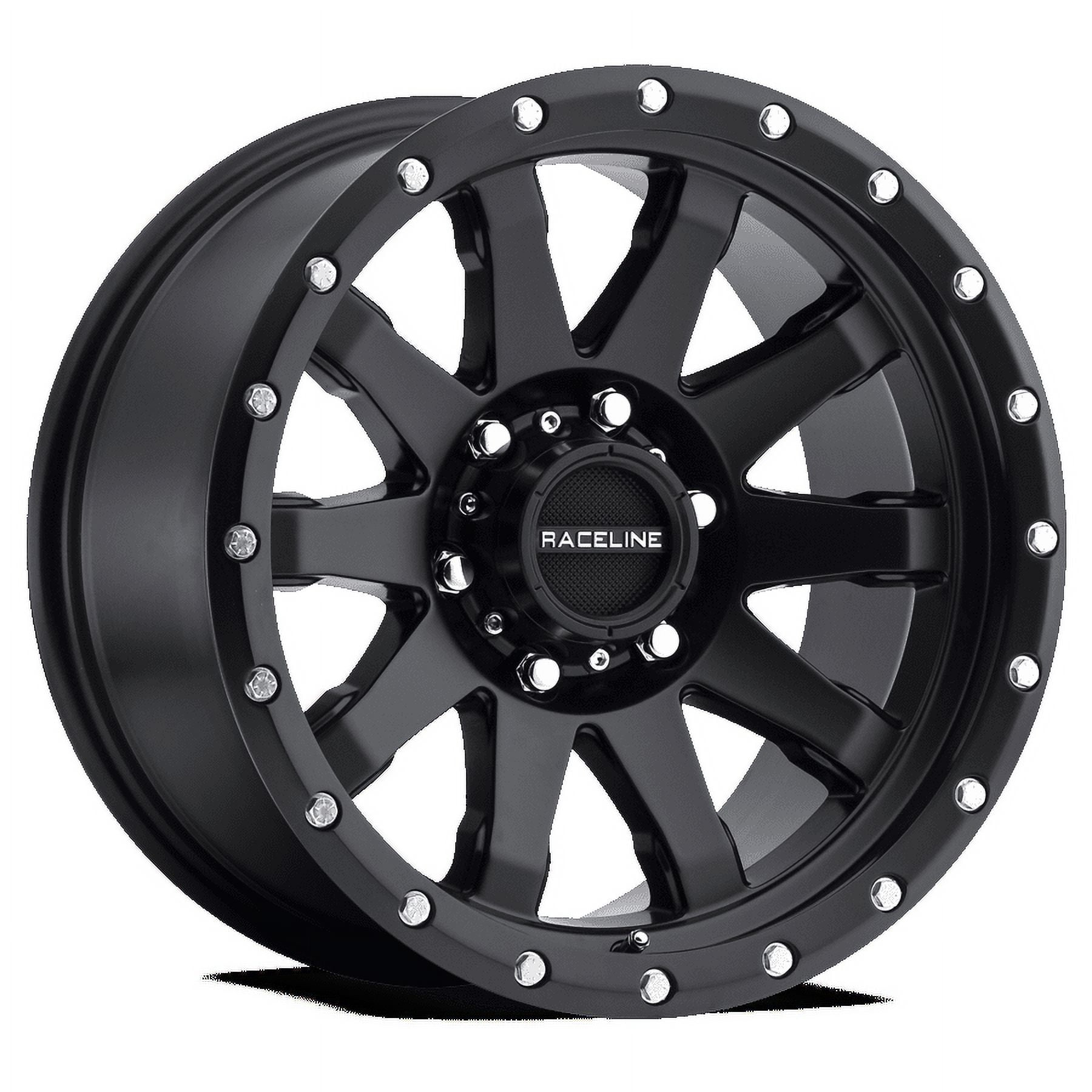 Raceline 934B-CLUTCH 17" Cast Aluminum Wheel, CLUTCH MATTE BLACK 17X9 ...