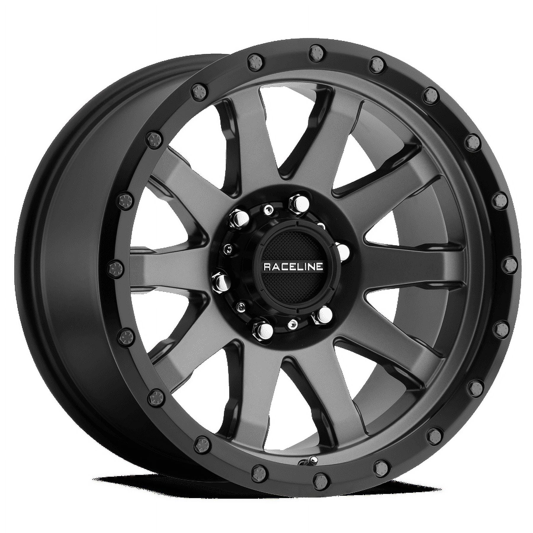 Raceline 934G-CLUTCH 20" Cast Aluminum Wheel, CLUTCH GUN METAL 20X9 ...