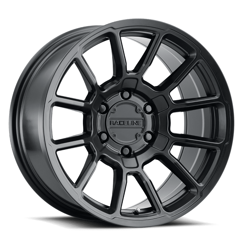 Raceline 950B-GAUGE 20" Cast Aluminum Wheel, GAUGE SATIN BLACK 20X10 ...