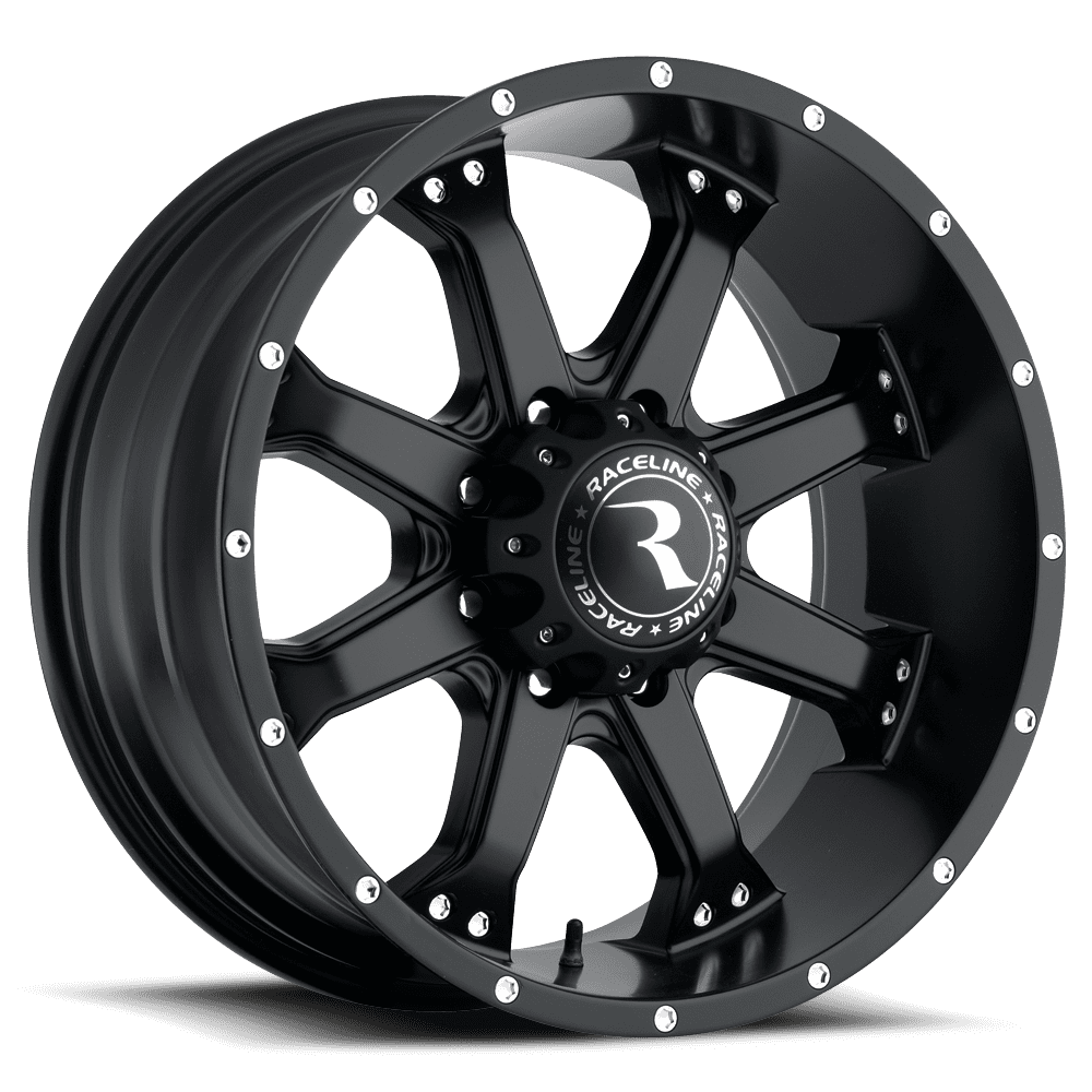 Raceline 991B-ASSAULT 16" Cast Aluminum Wheel, ASSAULT BLACK 16X8 5X5.5 ...
