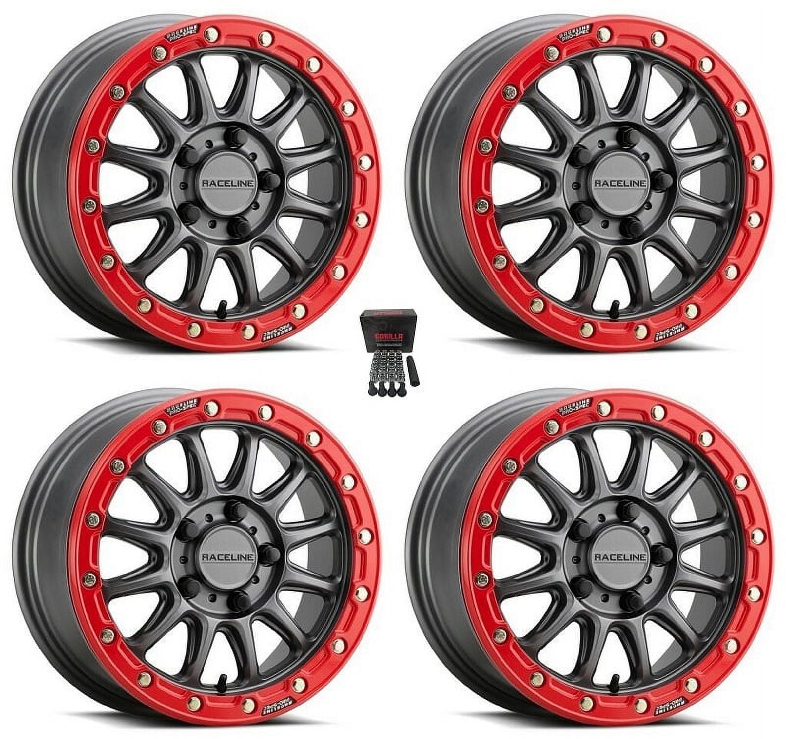 Raceline Alpha Bdlk 15" Wheels/Rims Gm 53mm/25mm Polaris RZR Turbo R ...