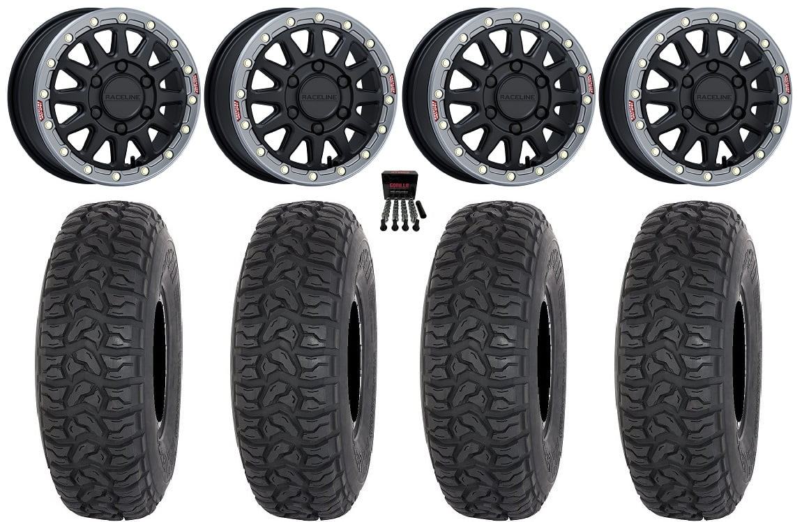 Raceline Alpha Bdlk 15x6.5 Wheels Gm 35" Chicane LT Tires Can-Am ...