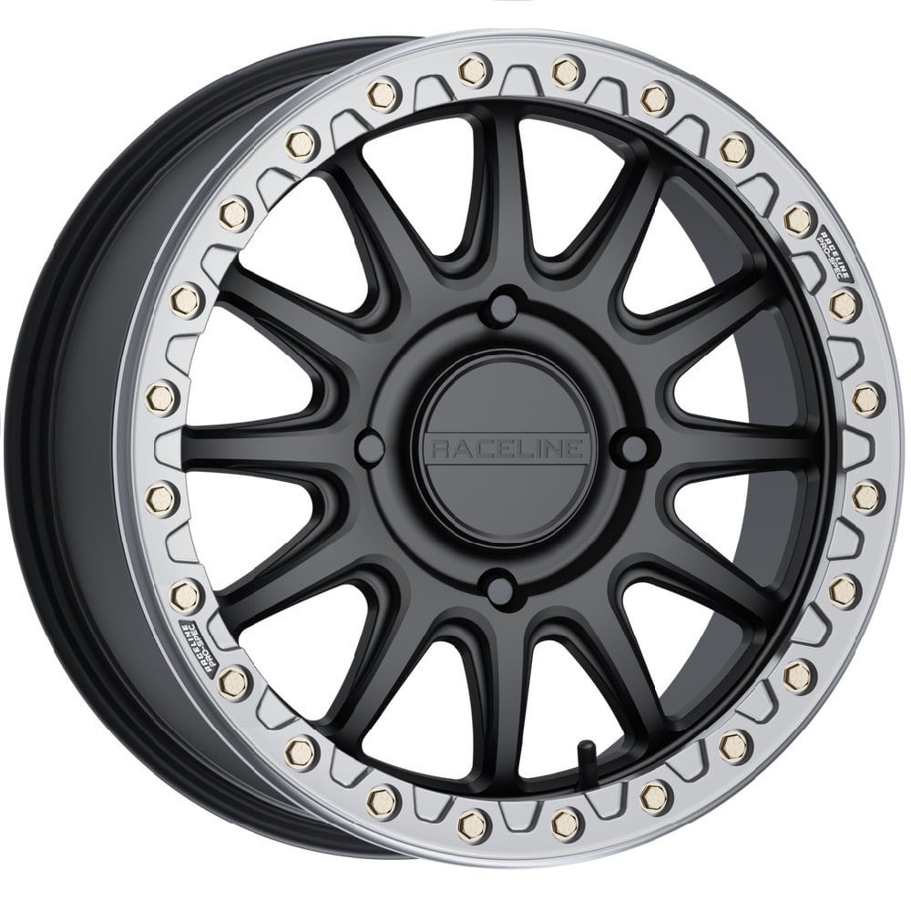 Raceline Alpha Beadlock 17x7 UTV Wheel - Black/GM (4/137) +25mm [A14BG ...
