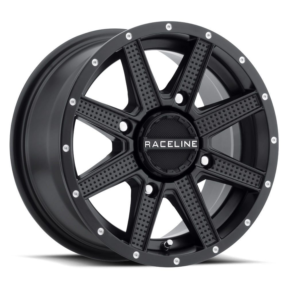 Raceline Hostage 14x7 ATV/UTV Wheel - Satin Black (4/110) +10mm [A92B ...