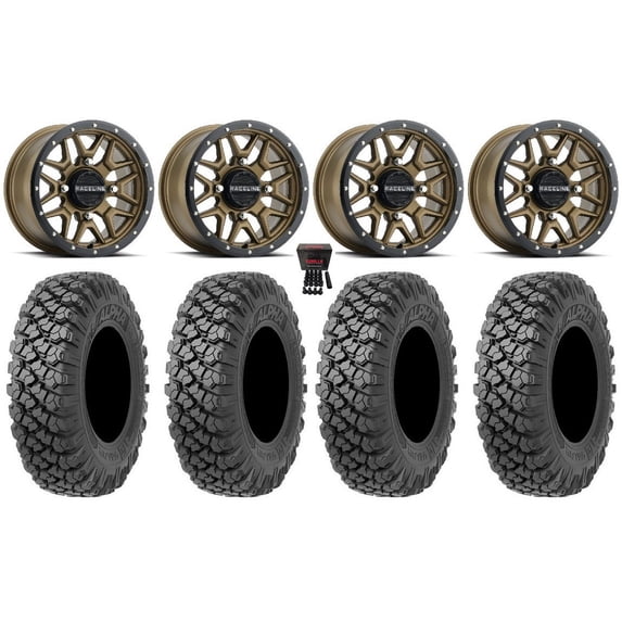 Raceline Krank 14" Wheels Bronze 30" Alpha Tires Can-Am Commander ...