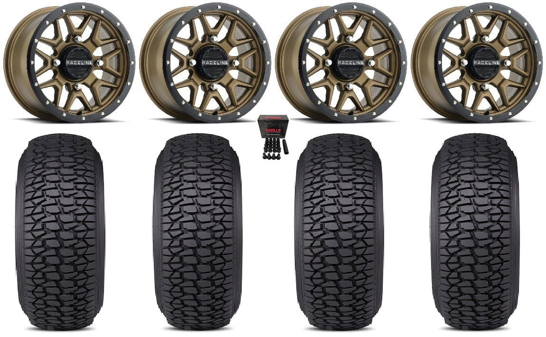 Raceline Krank 14" Wheels Bronze 30" Regulator 2 Tires Sportsman RZR ...