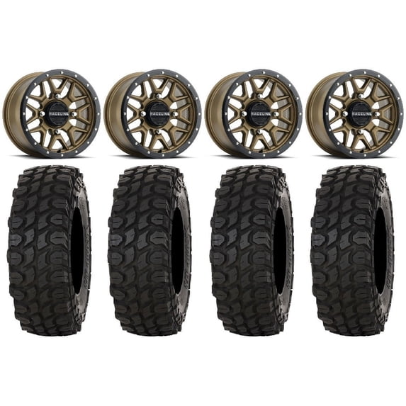 Raceline Krank 14" Wheels Bronze 30" XComp ATR Tires Can-Am Commander ...