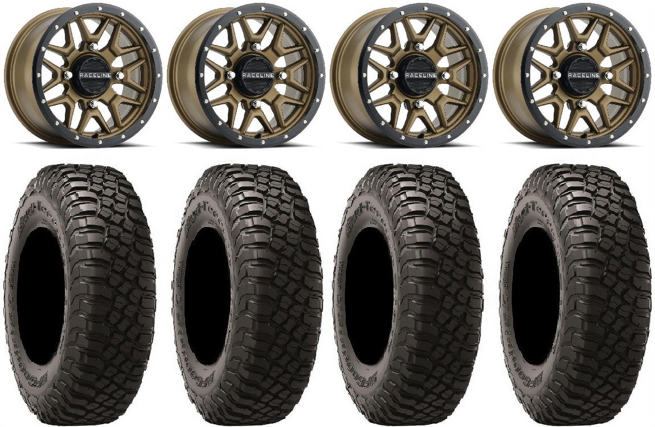 Raceline Krank 14" Wheels Bronze +38mm 30" BFG KM3 Tires Can-Am ...
