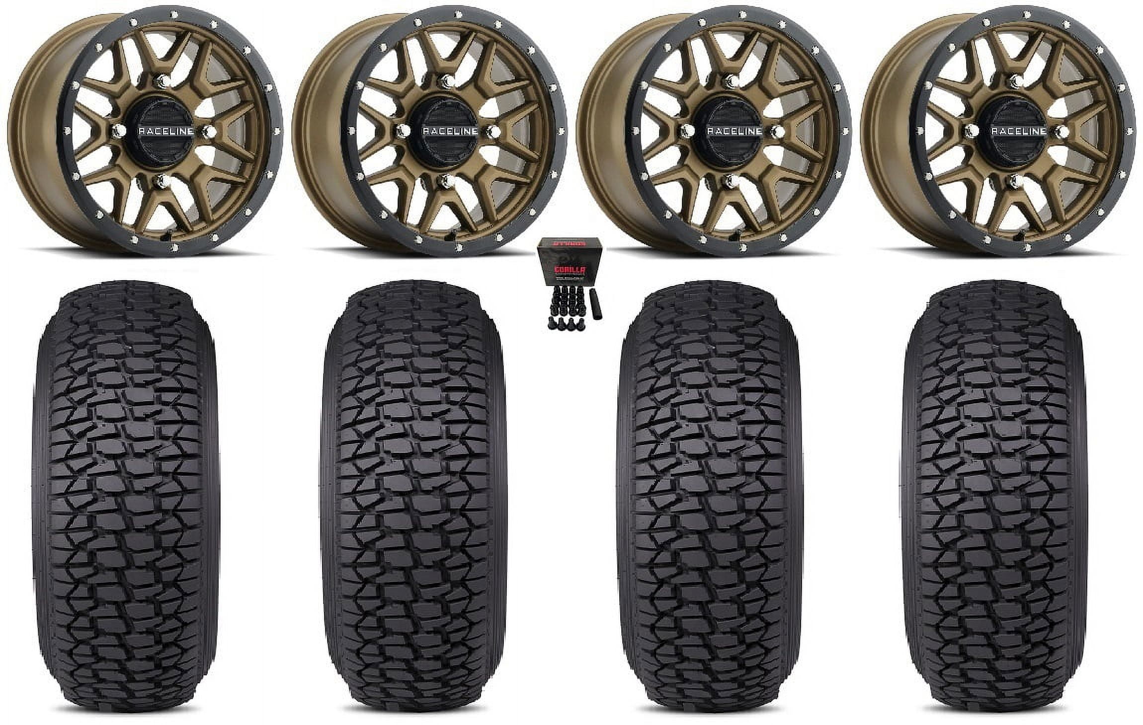 Raceline Krank 15" Wheels Bronze 30" Regulator 2 Tires Sportsman RZR ...