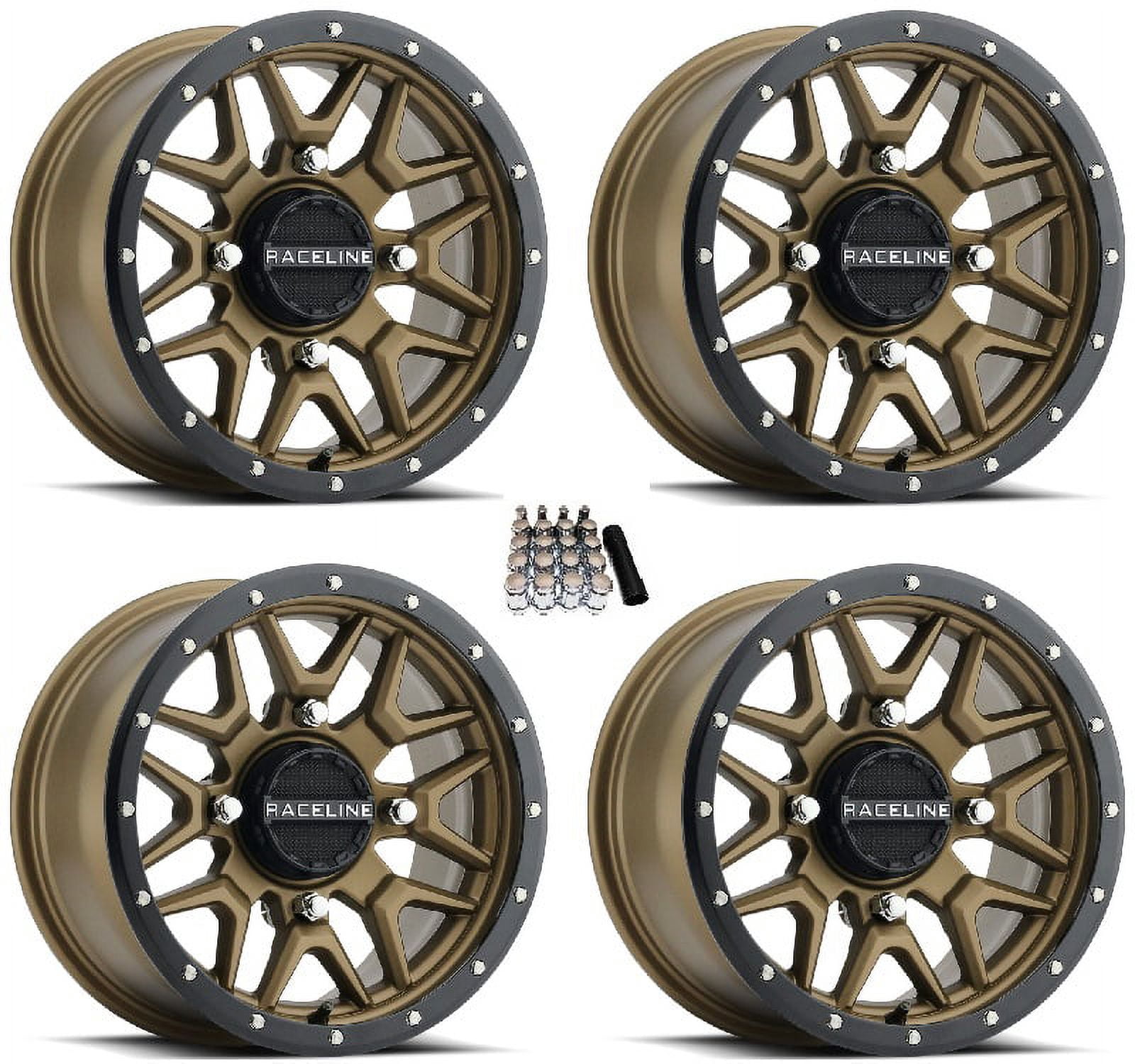 Raceline Krank UTV Wheels/Rims Bronze 14" Polaris RZR 1000 XP / Ranger ...