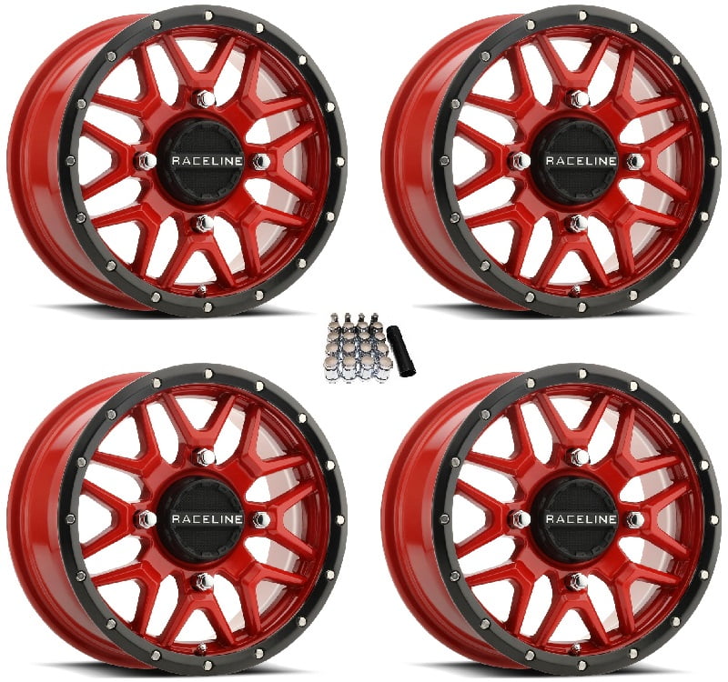 Raceline Krank UTV Wheels/Rims Red 14" Kawasaki Teryx Mule - Walmart.com